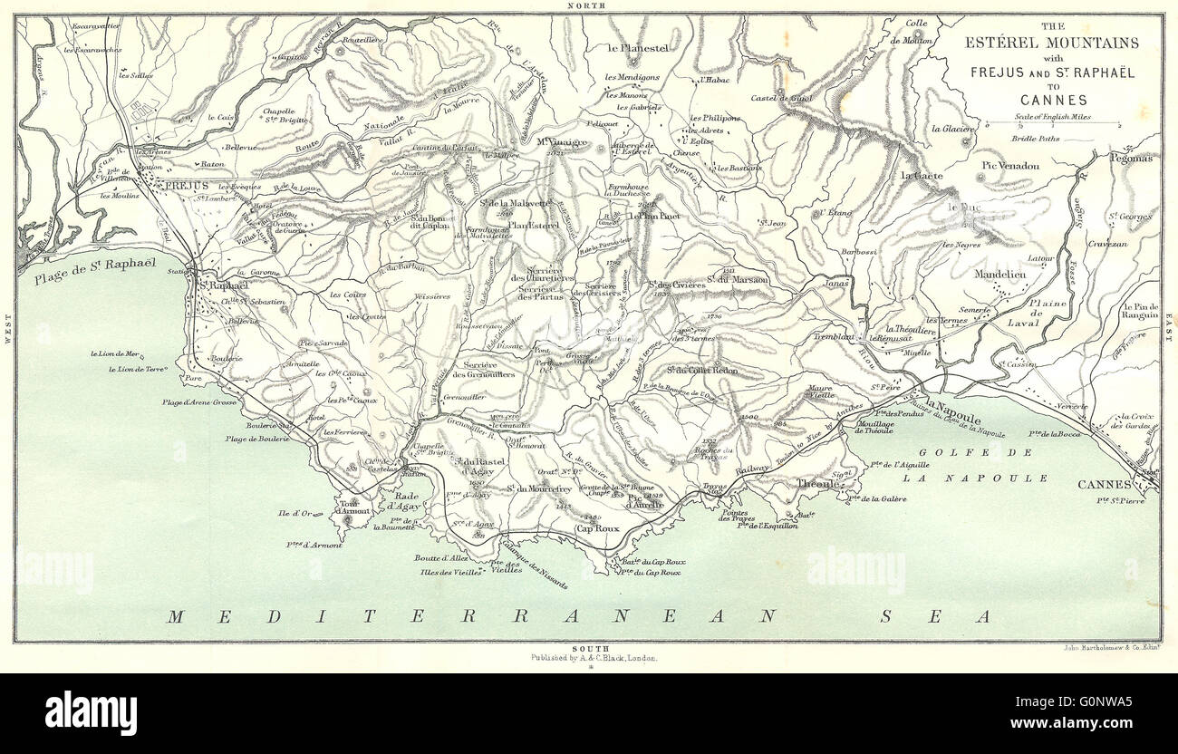 St raphael map hi-res stock photography and images - Alamy