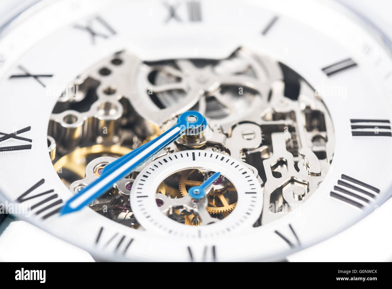 Automatic Men Watch With Visible Mechanism Stock Photo - Alamy