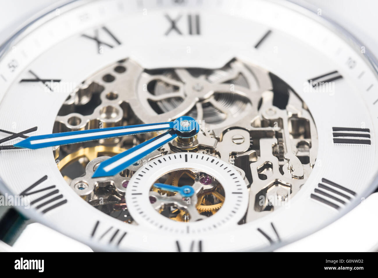 Automatic Men Watch With Visible Mechanism Stock Photo - Alamy