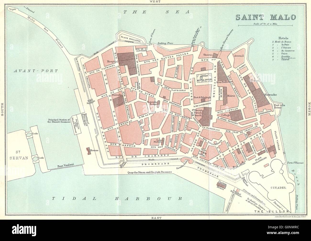 Saint malo and map hi-res stock photography and images - Alamy