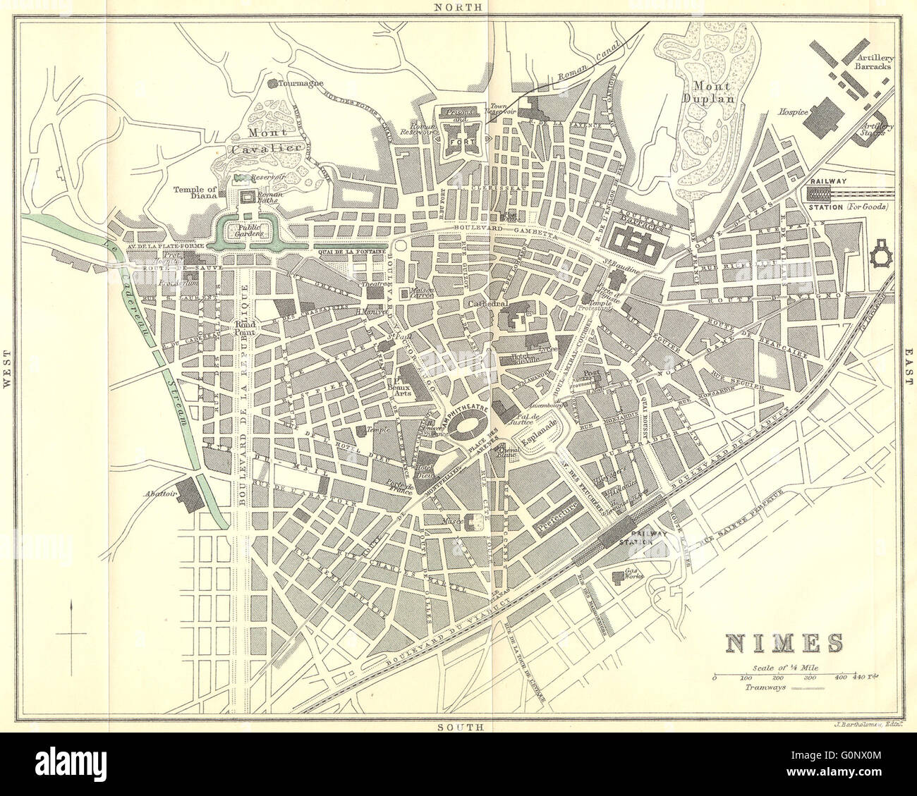 Nimes map hi-res stock photography and images - Alamy