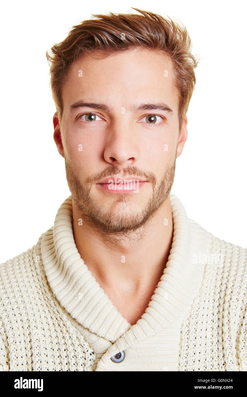 Head shot of a young attractive man Stock Photo - Alamy
