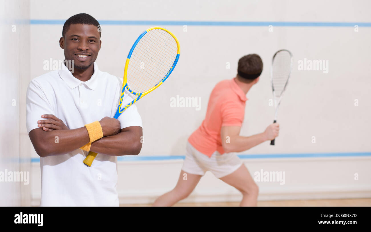 Squash players action court hi-res stock photography and images - Alamy