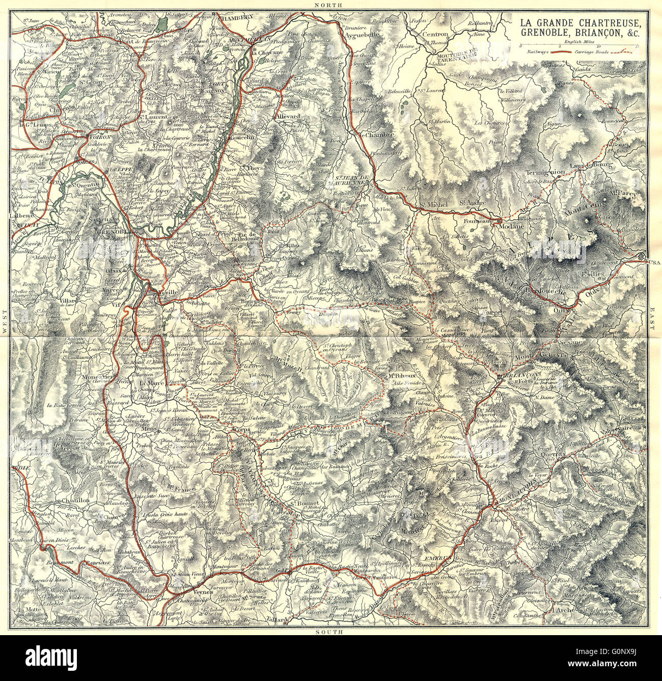 Briancon map hi-res stock photography and images - Alamy