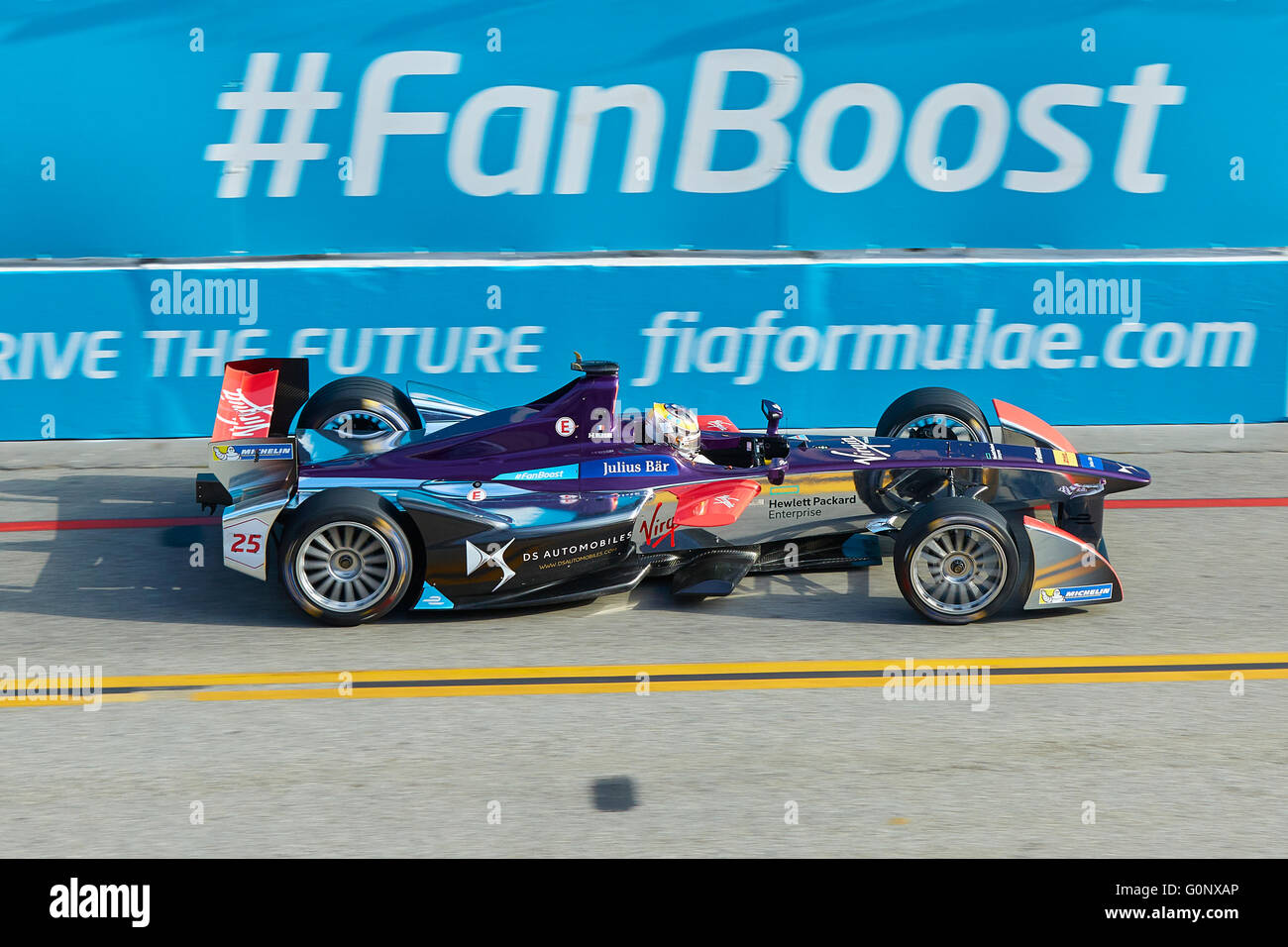 Jean Eric Vergne Driving A DS Virgin Racing Zero Emission Racing Car At ...