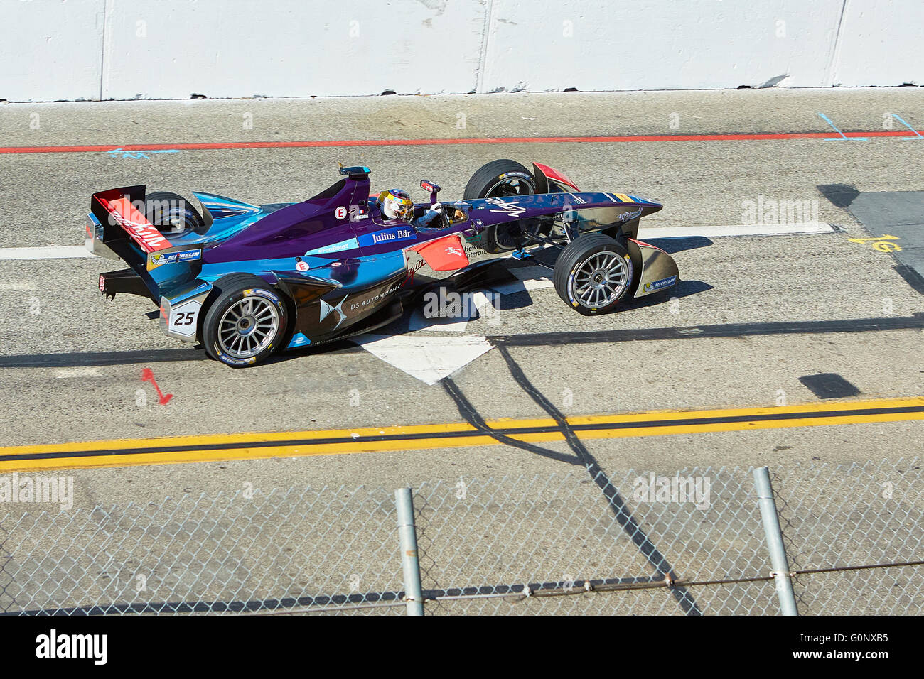 Jean Eric Vergne Driving A DS Virgin Racing Zero Emission Racing Car At ...