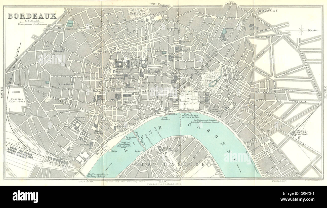Antique map of bordeaux hi-res stock photography and images - Alamy