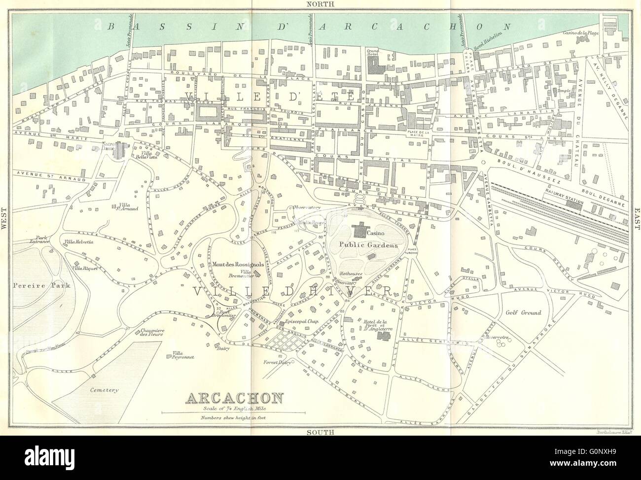 Arcachon map hi-res stock photography and images - Alamy