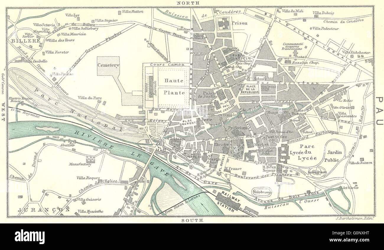 Map pau france hi-res stock photography and images - Alamy