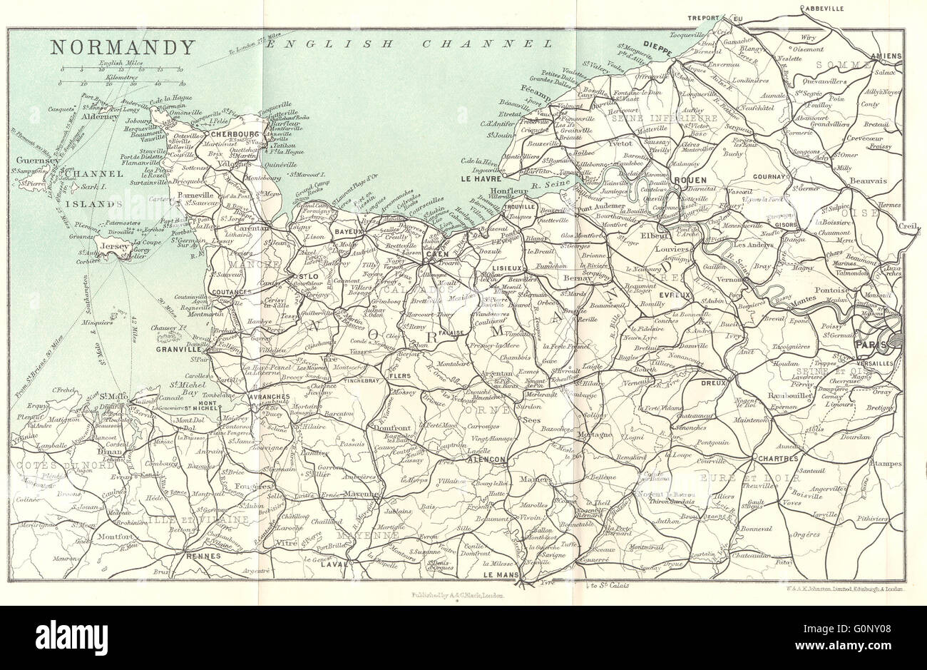 Map Normandy France Stock Photos & Map Normandy France Stock Images - Alamy