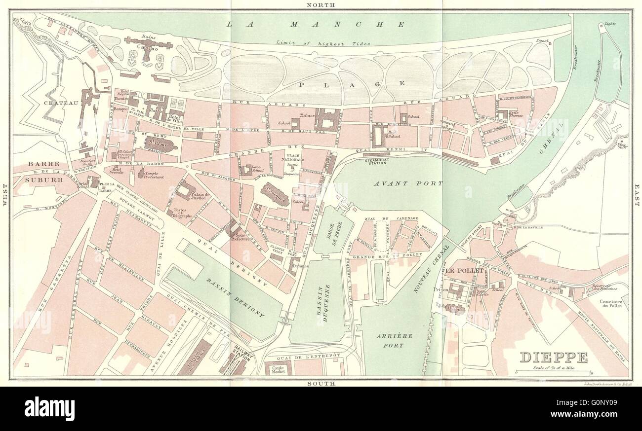 Map of dieppe hi-res stock photography and images - Alamy