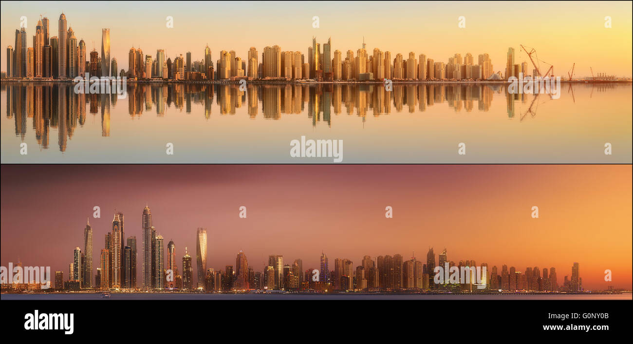 Beautiful cityscape set and collage of Dubai, UAE Stock Photo - Alamy