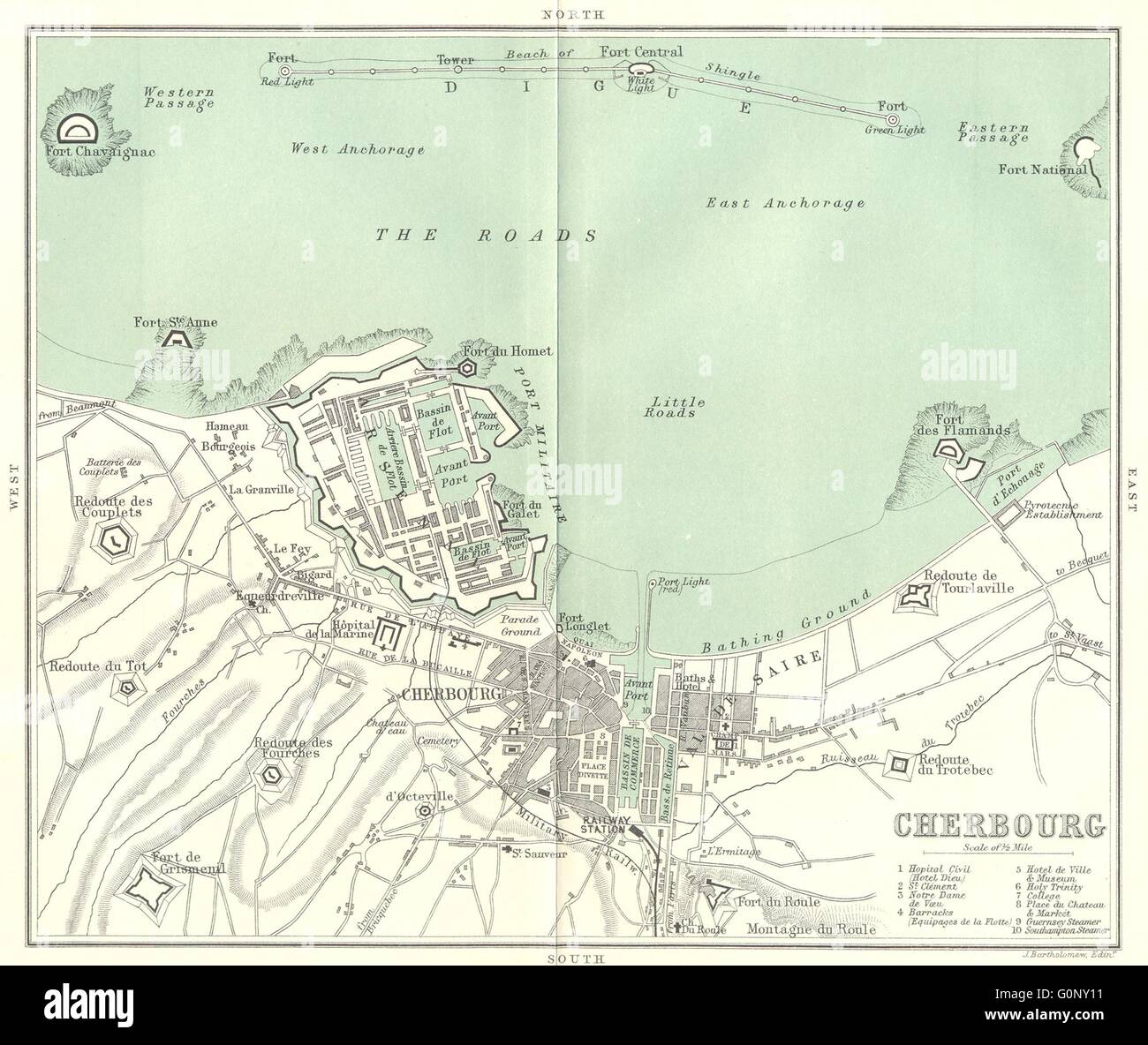 Map cherbourg france hi-res stock photography and images - Alamy