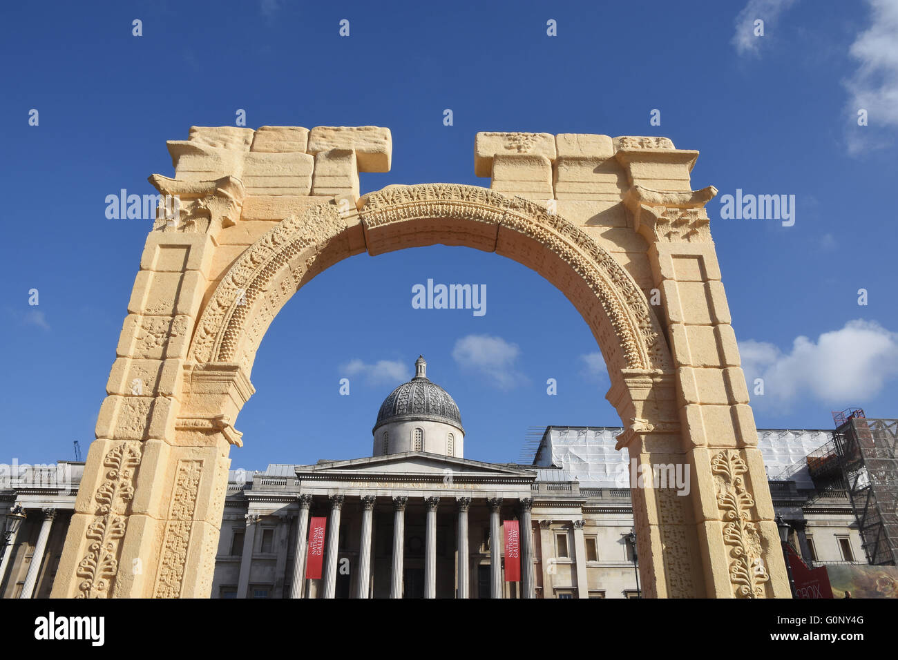 Replica of a Victory Palmyra Arch,Trafalgar Square,London UK Stock ...