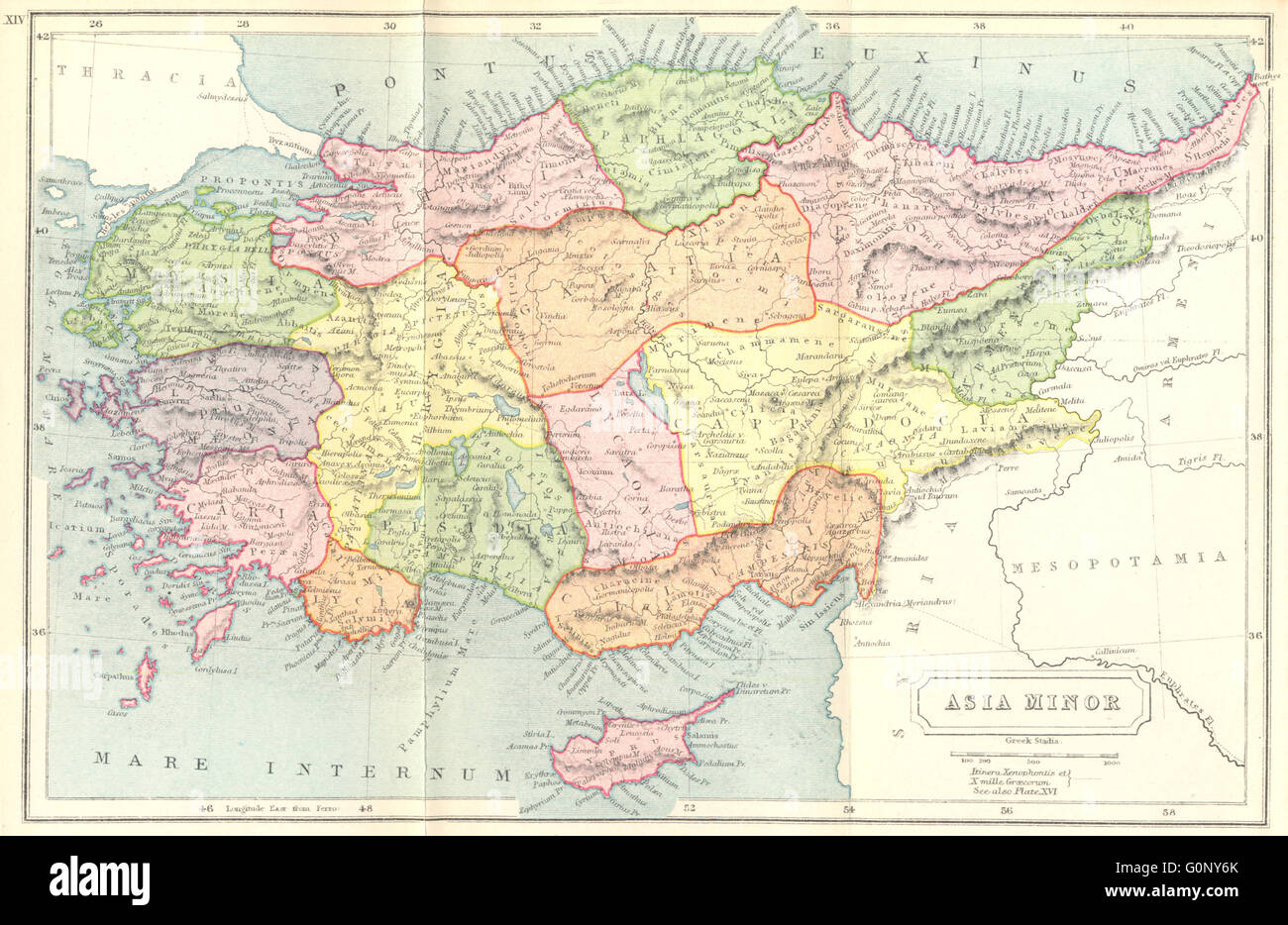 TURKEY: Asia Minor Ancient, 1908 antique map Stock Photo - Alamy