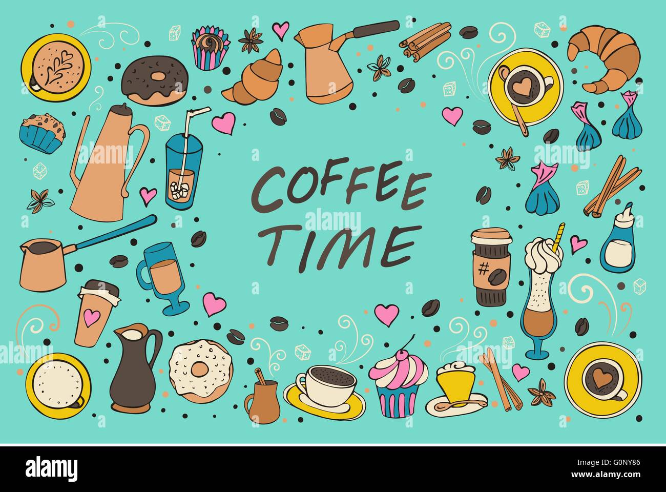 Doodle coffee table icon Stock Vector Images - Alamy