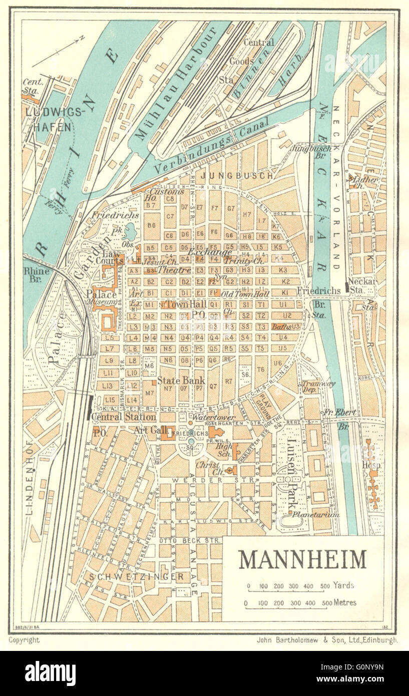 Map of mannheim hi-res stock photography and images - Alamy