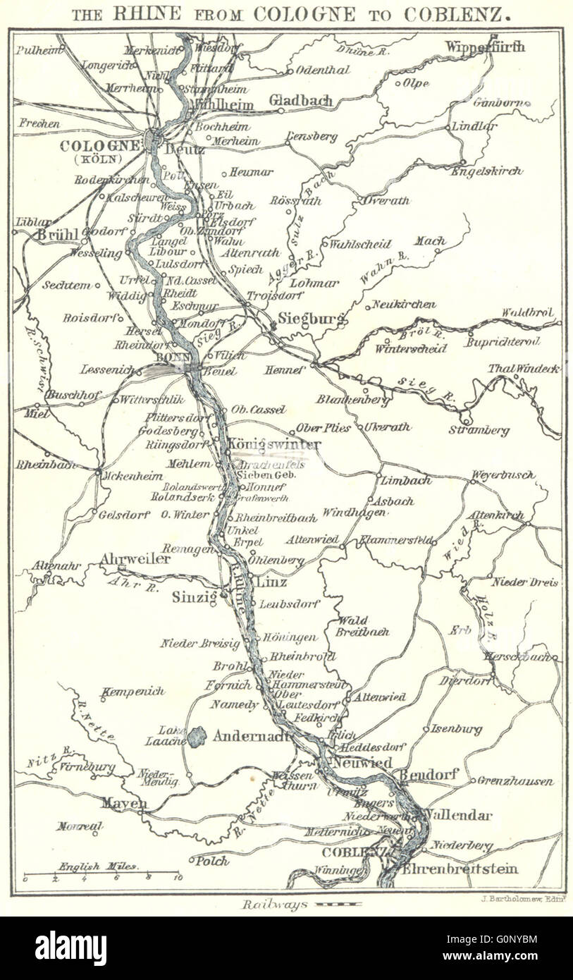 Rhine map hi-res stock photography and images - Alamy