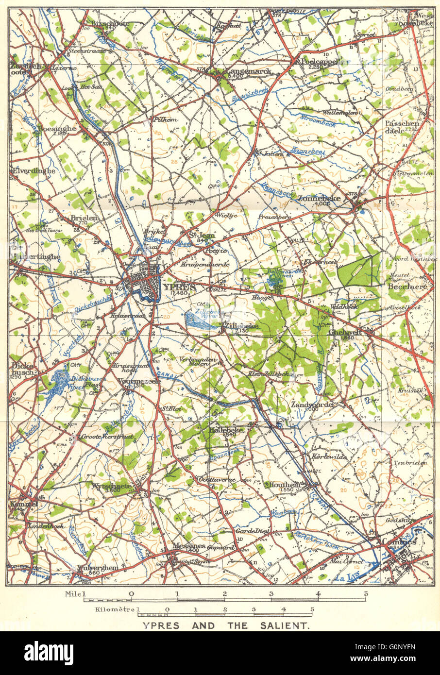 BELGIUM: Ypres & the salient. Western front. First World War, 1924 ...
