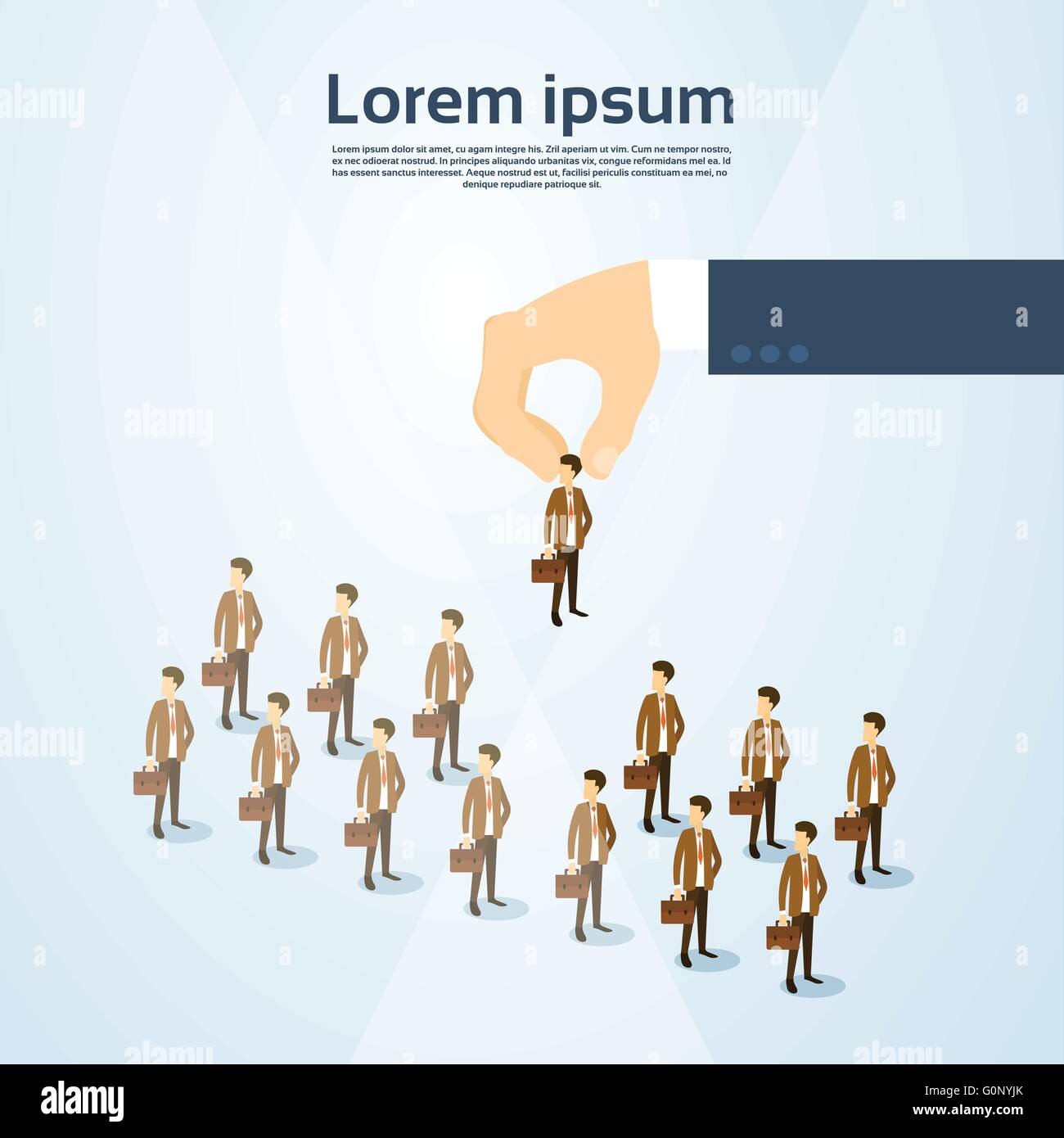 Recruitment Hand Picking Business Person Candidate People Group Copy ...