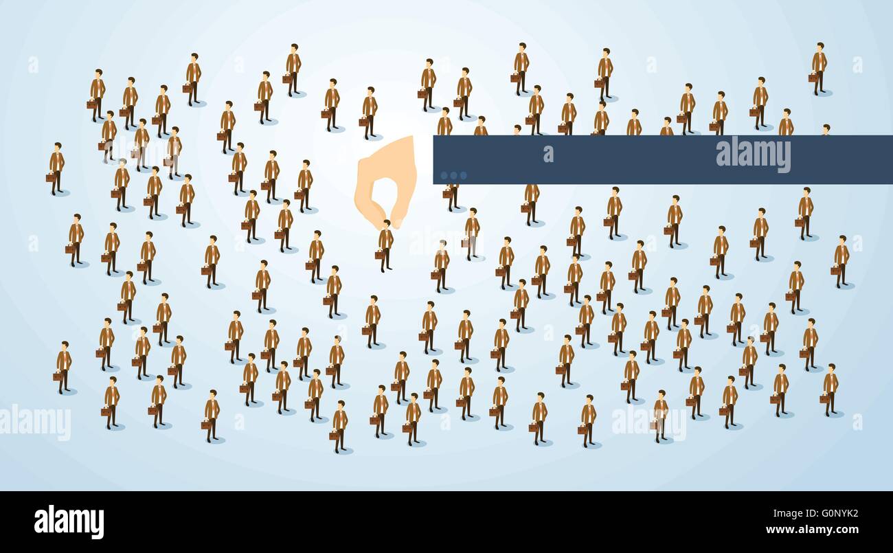 Recruitment Hand Picking Business Person Candidate People Group 3d ...