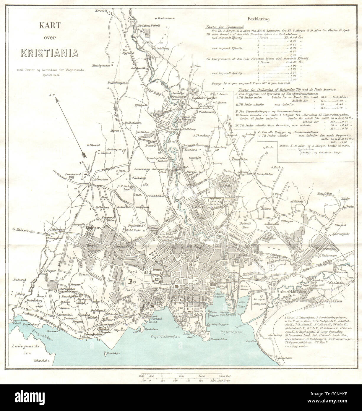 Map of christiania hi-res stock photography and images - Alamy