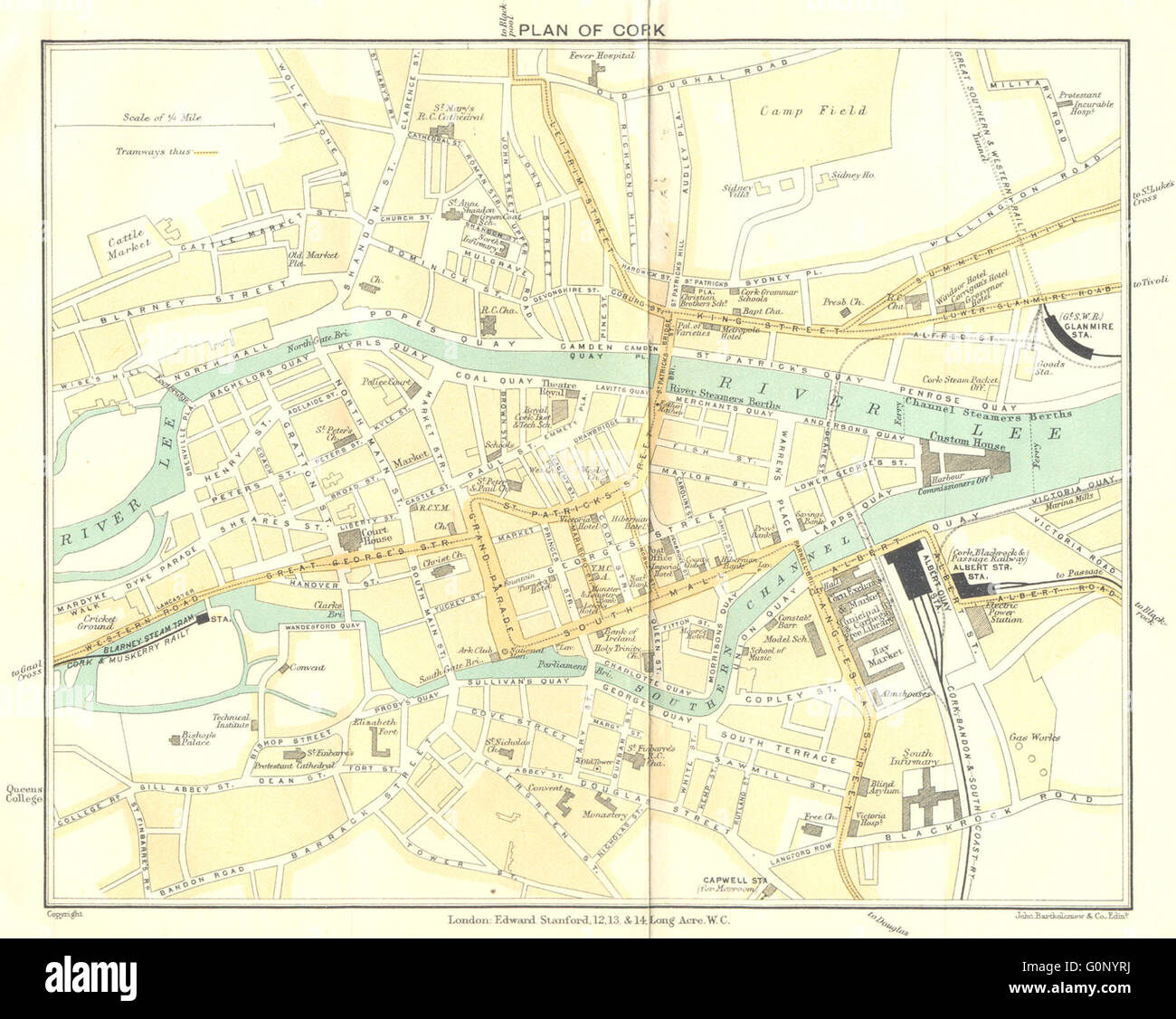 Antique map of cork hi-res stock photography and images - Alamy