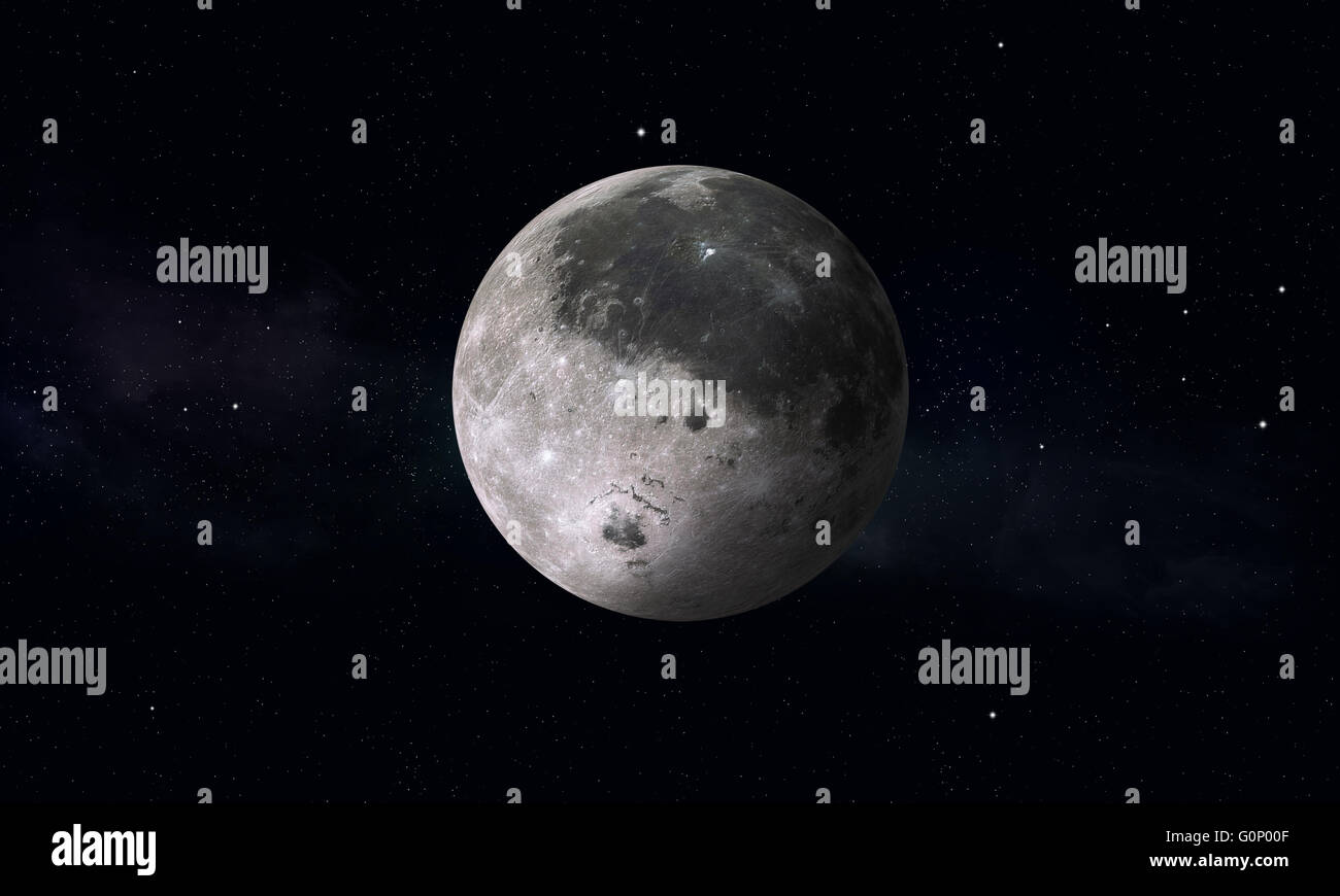 imaginary illustration of solar system satellite Moon elements of this ...