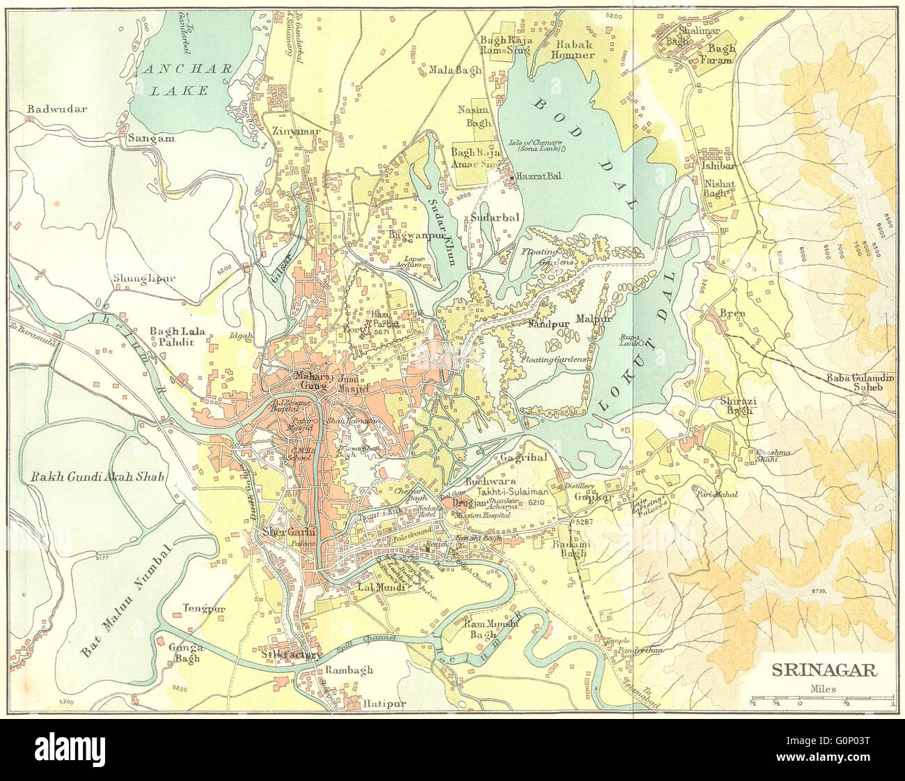 Kashmir british india map hi-res stock photography and images - Alamy