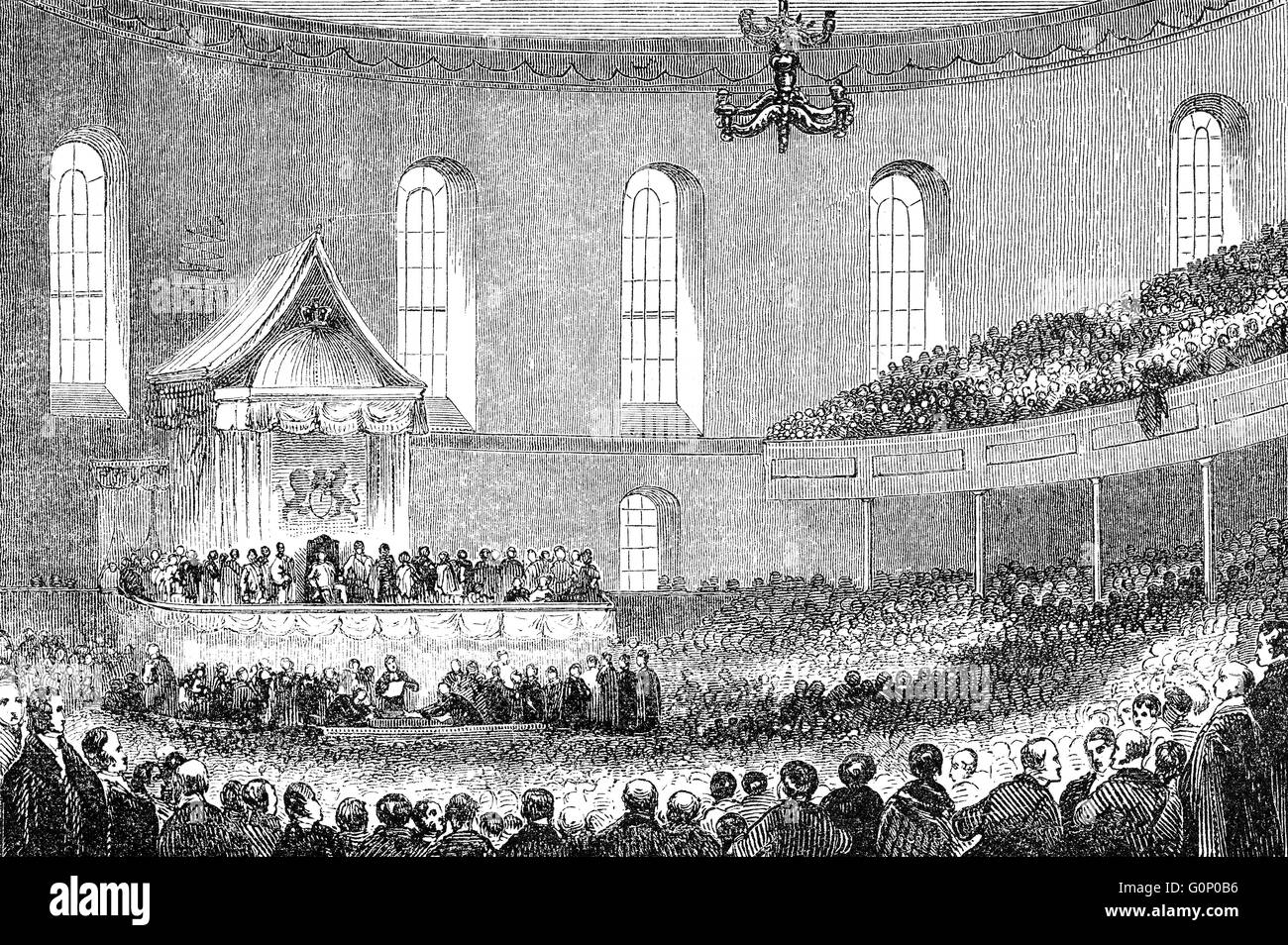 The First Free Church Assembly, signing the Deed of Demission, the ...