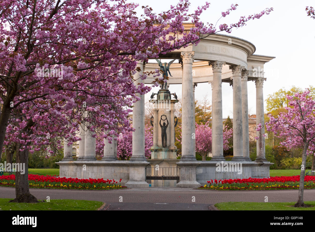 The Cenotaph war memorial in Alexandra Gardens, Cathays Park, Cardiff ...
