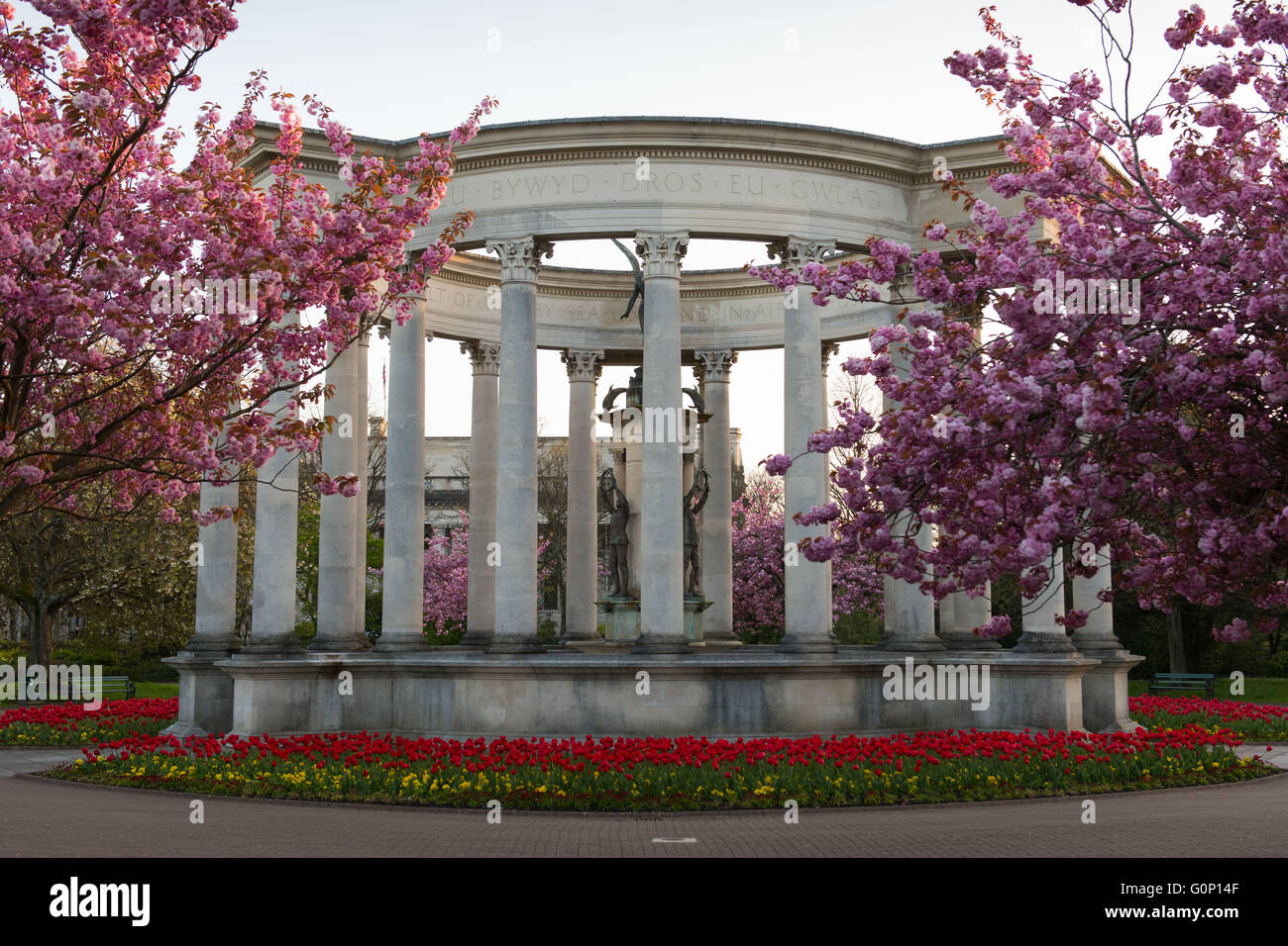 The Cenotaph war memorial in Alexandra Gardens, Cathays Park, Cardiff ...