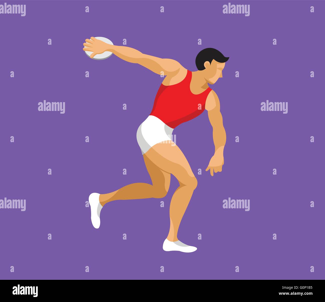 Athlete discus Stock Vector Images - Alamy
