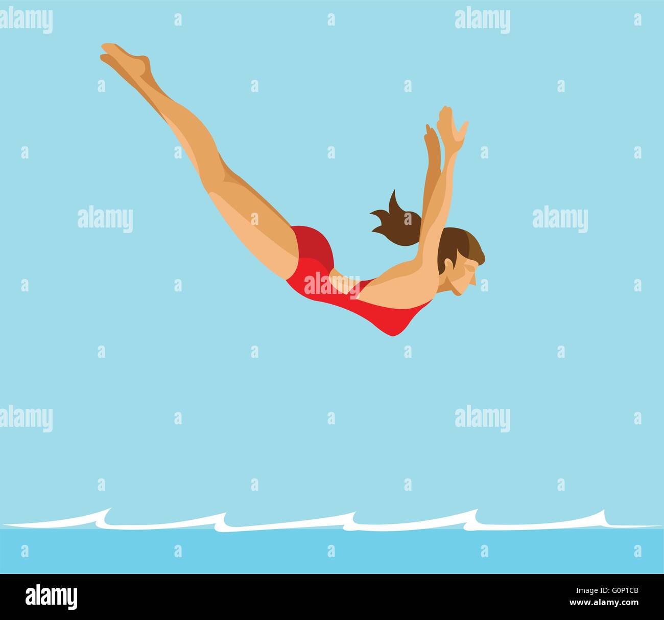 Olympic diving competition Stock Vector Images - Alamy