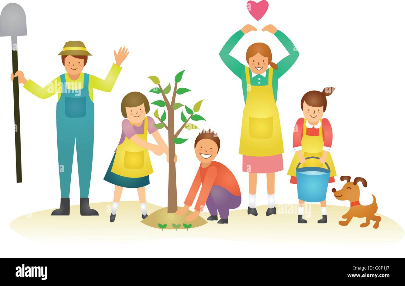 Family harmony Stock Vector Images - Alamy