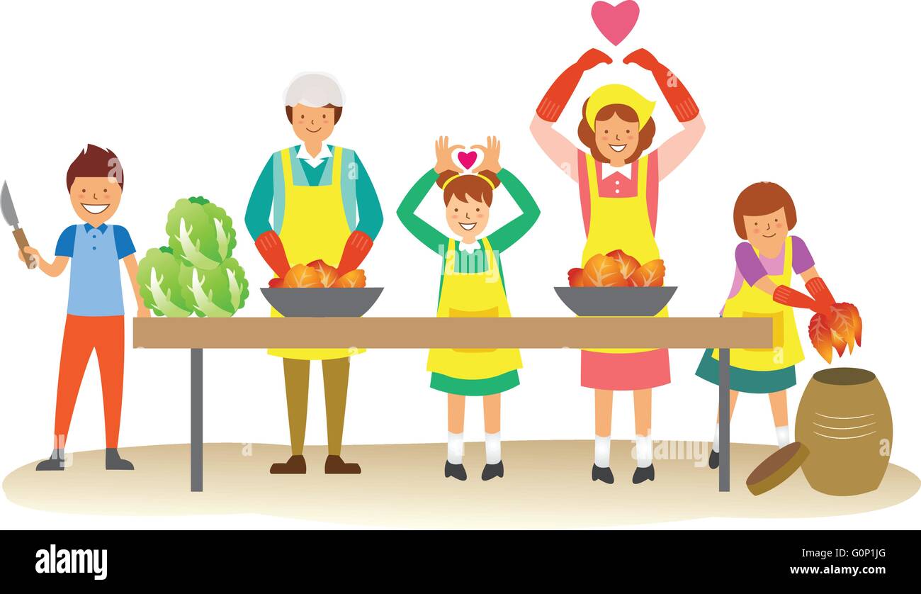 Family harmony Stock Vector Images - Alamy