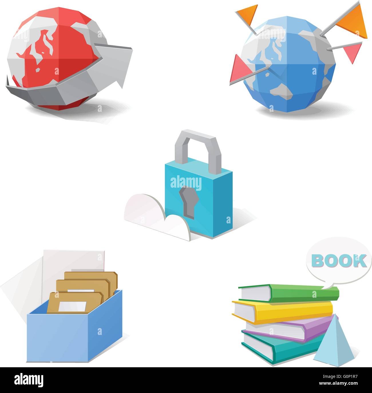 Earth padlock 3d Stock Vector Images - Alamy