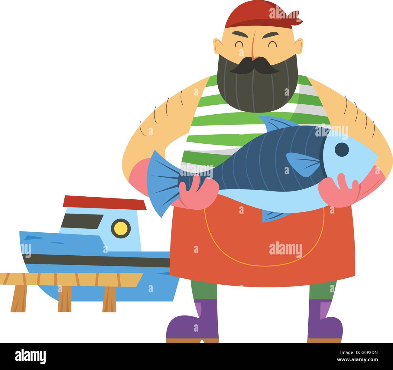 Fisheries worker Stock Vector Images - Alamy