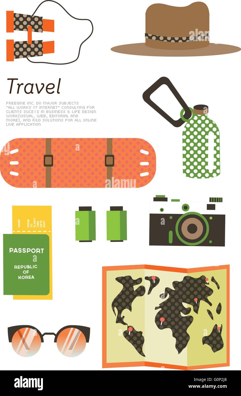 Map camera backpack Stock Vector Images - Alamy