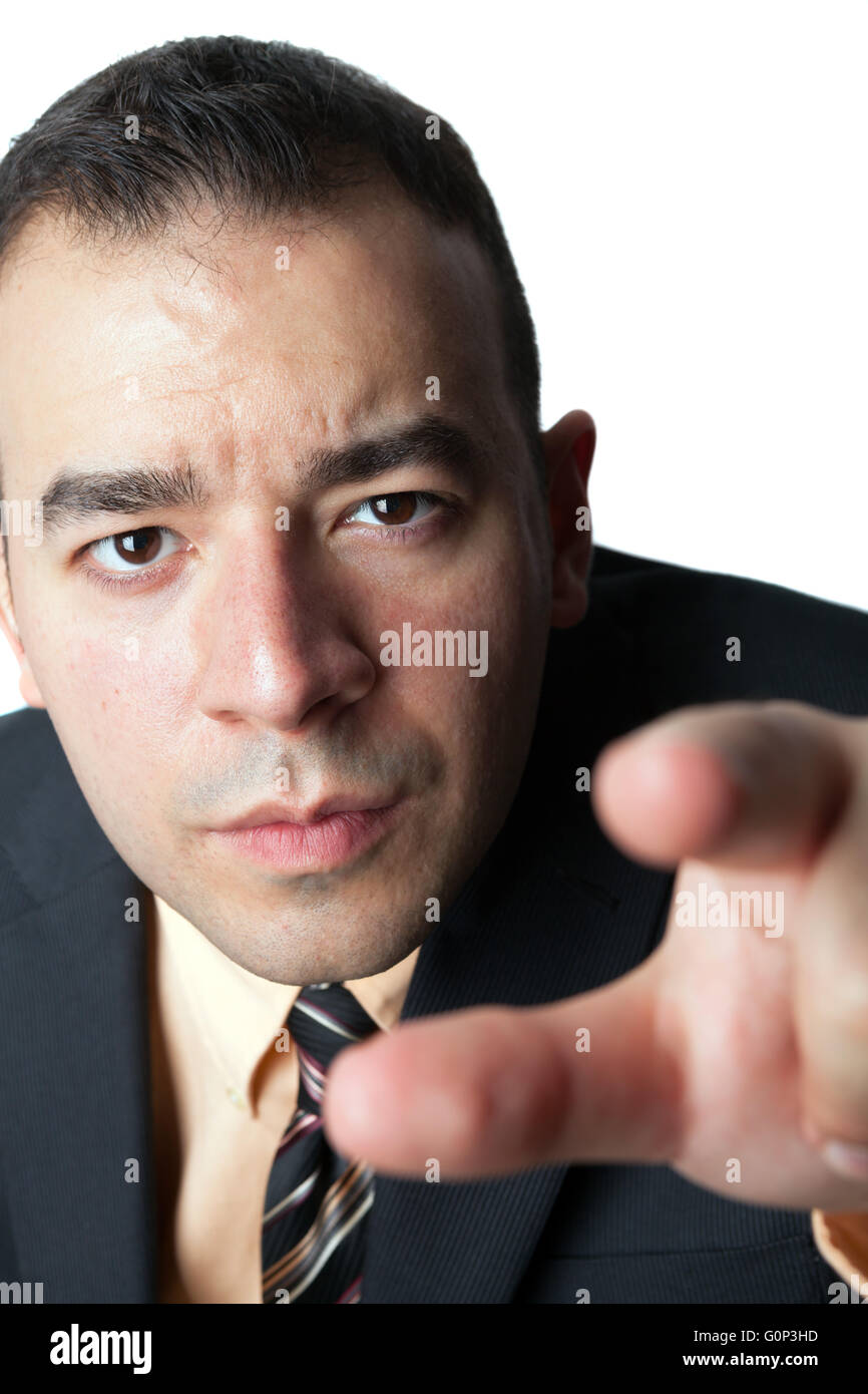 Young man pointing viewer hi-res stock photography and images - Alamy