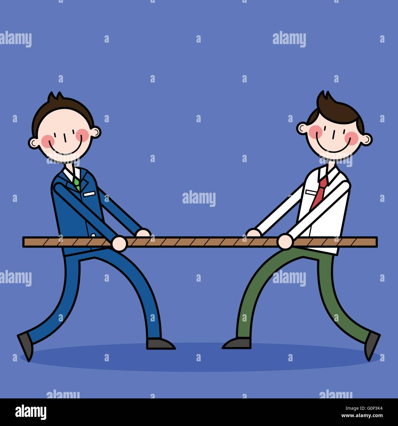 Two person rope Stock Vector Images - Alamy