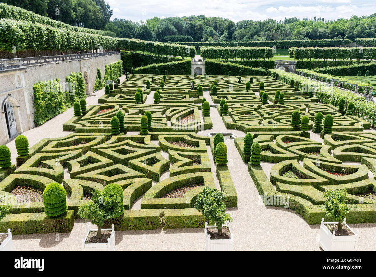 Chateau Villandry Gardens Loire Valley France Stock Photo - Alamy