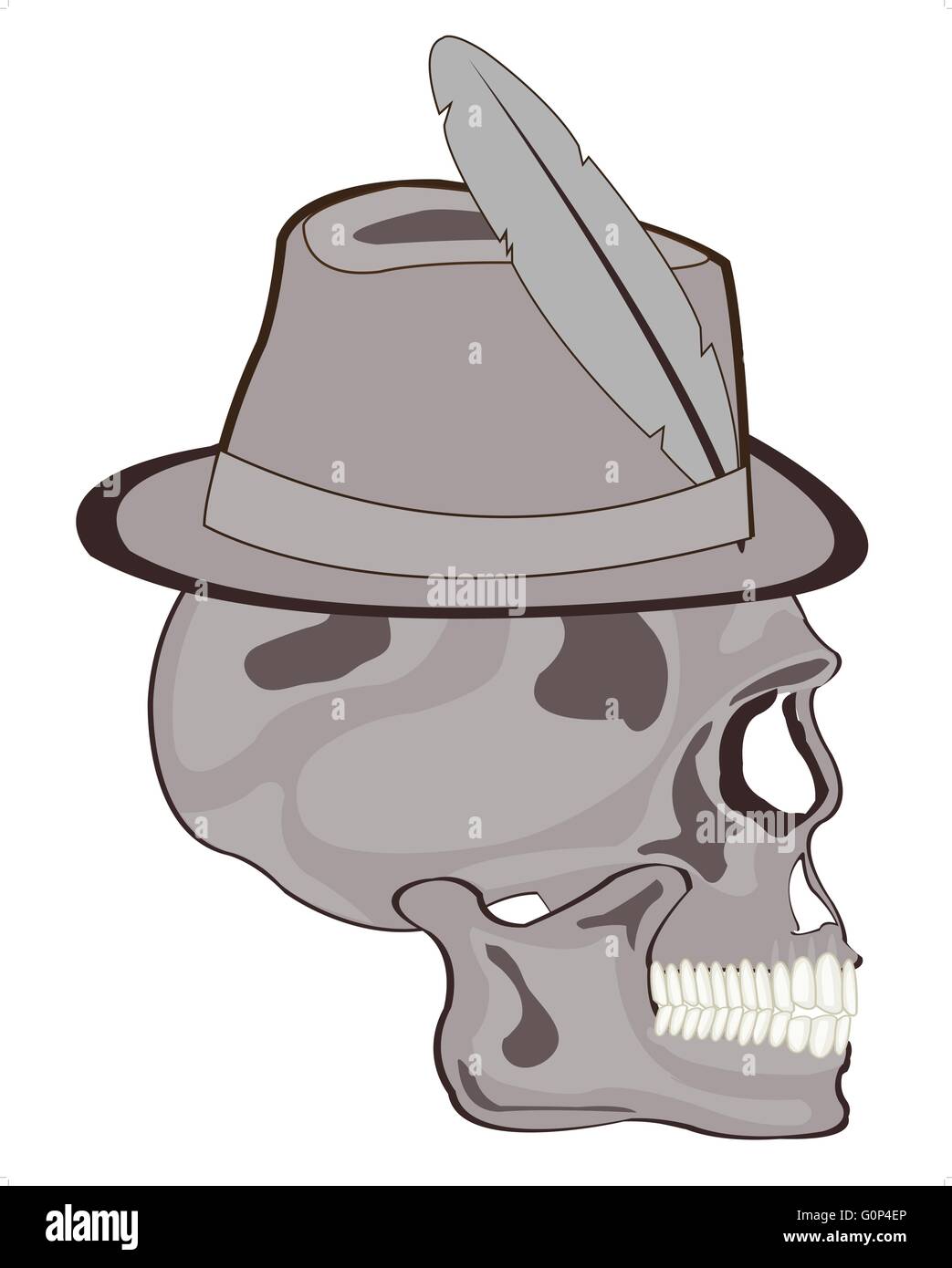 Skull in hat Stock Vector Image & Art - Alamy
