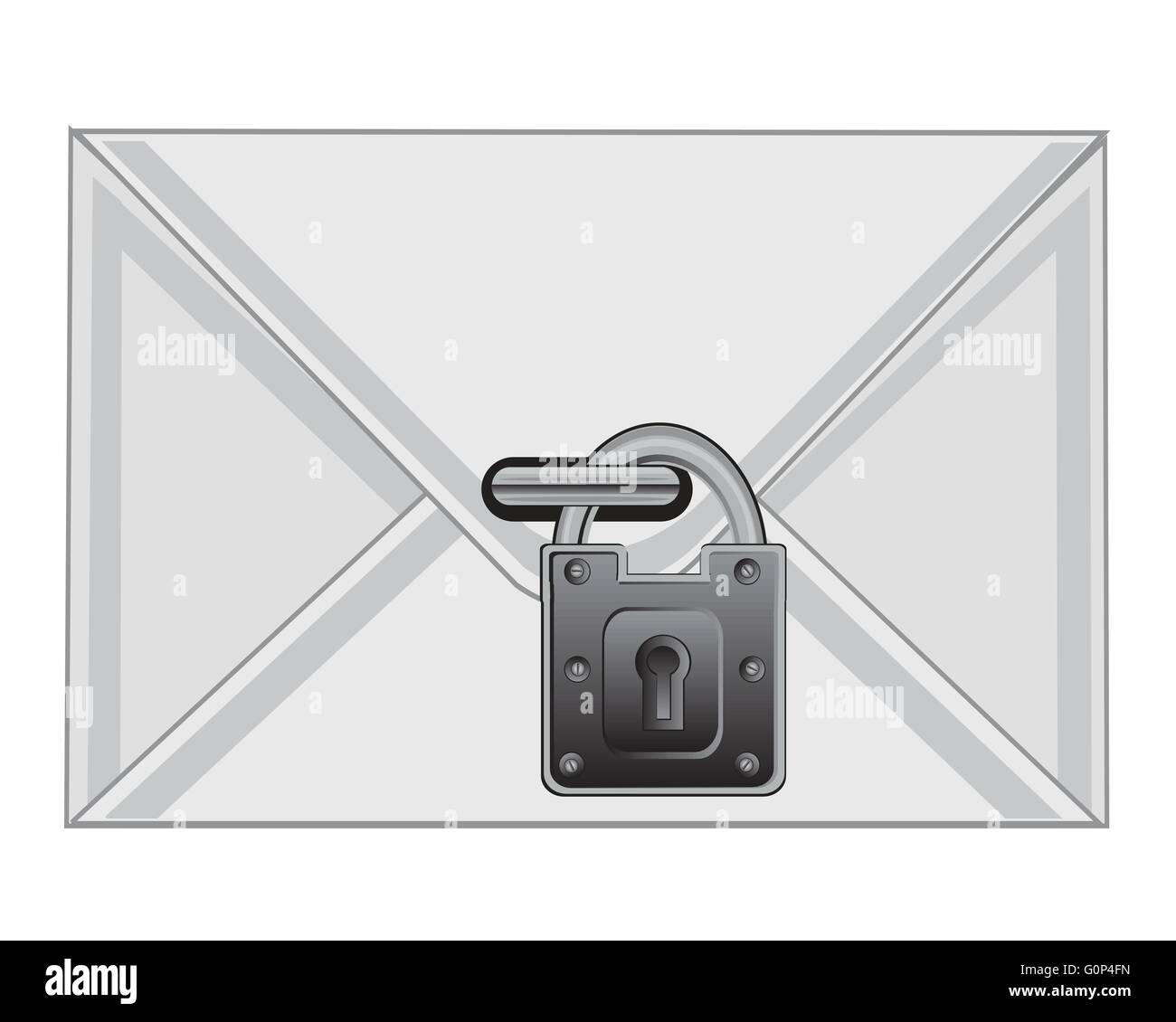 Envelope on lock Stock Vector Image & Art - Alamy