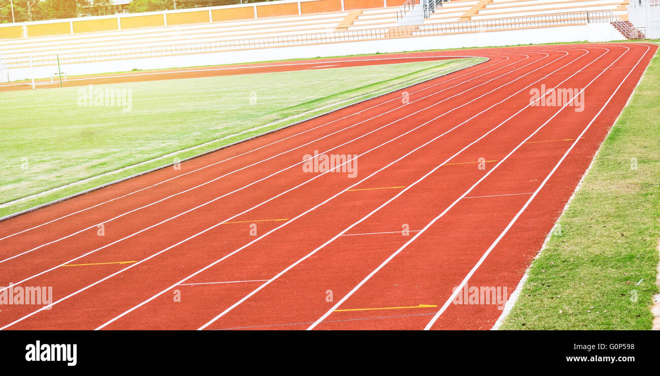 Running track in the stadium Stock Photo - Alamy