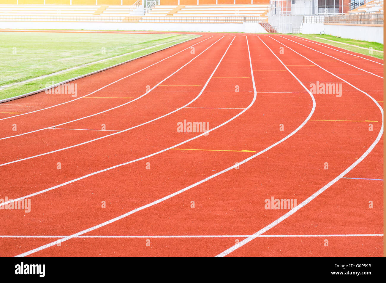 Running track in the stadium Stock Photo - Alamy
