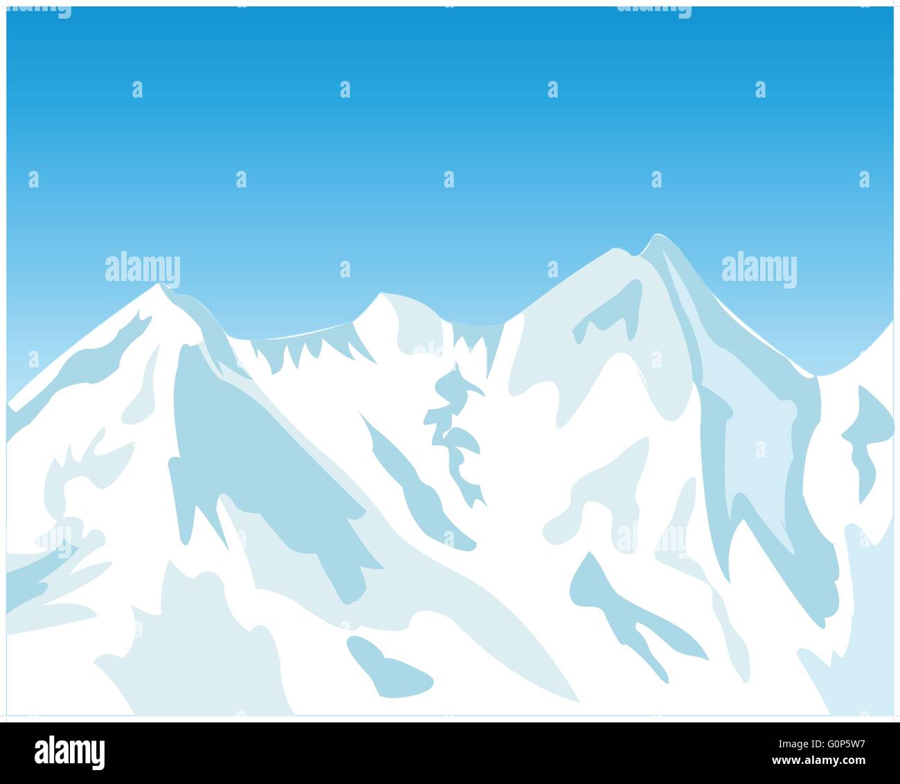 Mountains landscape covered snow Stock Vector Images - Alamy