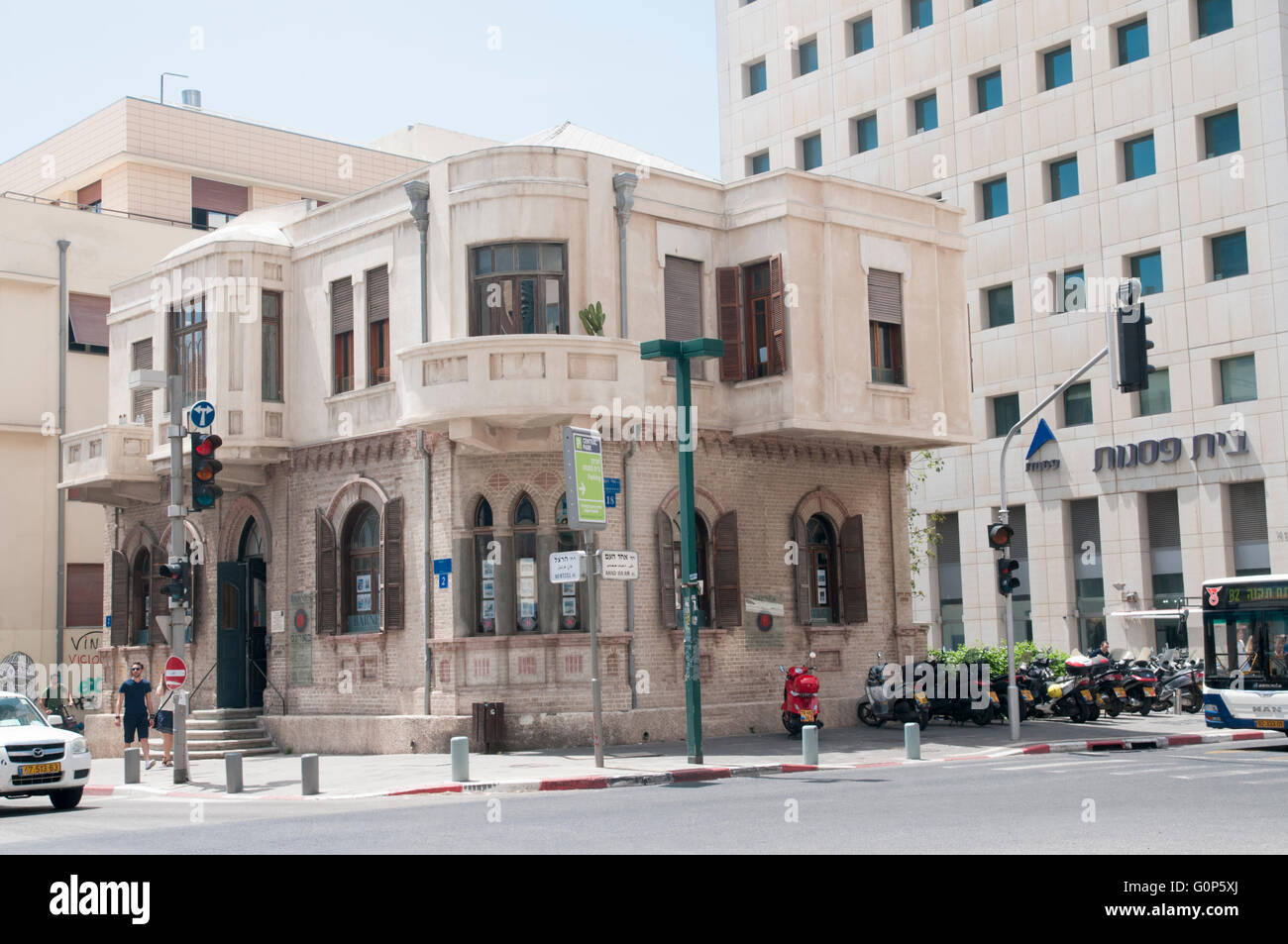 A renovated building in Herzl street, Tel Aviv, Israel . One of the ...