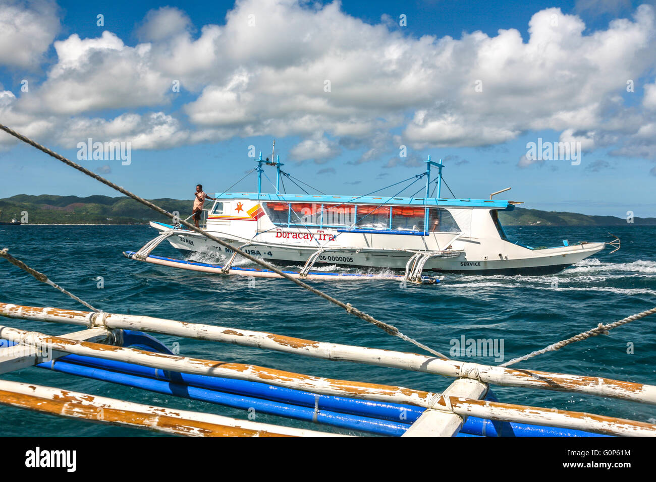 Philippines Boracay Ferry to the island Stock Photo - Alamy