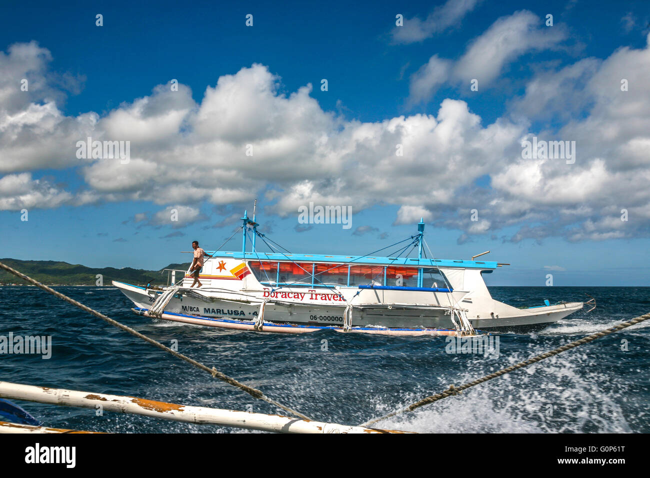 Philippines Boracay Ferry to the island Stock Photo - Alamy